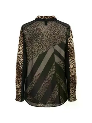 Roberto Cavalli Leopard-print Long-sleeve Shirt