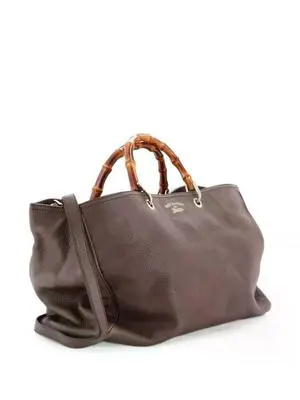 Gucci Bamboo Shopper Leather Large Tote Bag