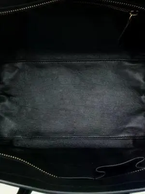 Celine 2012 Mini Tricolor Calfskin And Suede Luggage Tote Bag - Brown