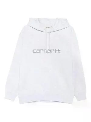 Carhartt Work In Progress Logo-embroidered Hoodie - Grey