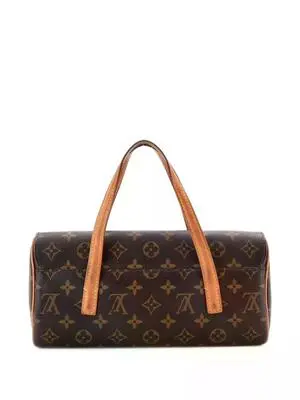 LOUIS VUITTON Sonatine Handbag Monogram Canvas Satchel - Brown