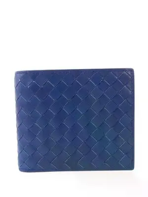 Bottega Veneta Intrecciato Bi-fold Wallet - Blue