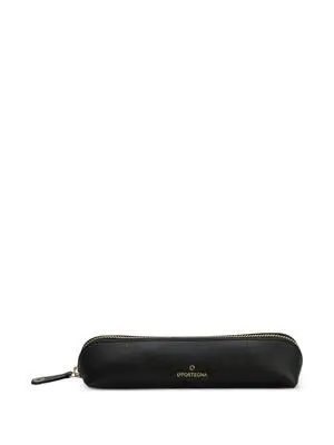 LA PORTEGNA Leather Pencil Case - Black