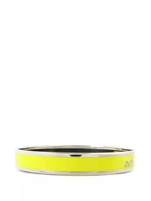 Hermès Pm Caleche Enamel Bangle - Silver