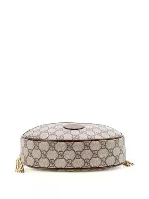 Gucci Interlocking G Patch Half Moon Gg Coated Canvas Mini Hobo Bag