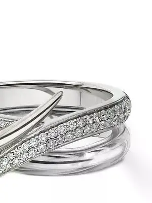 SHAUN LEANE Interlocking Diamond Ring Set - Silver