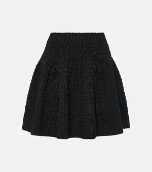 Alaïa High-rise Miniskirt - Black