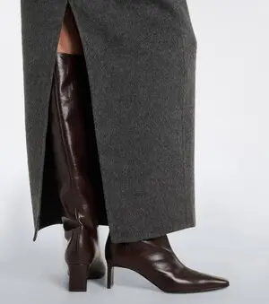 Khaite Ona Leather Knee-high Boots - Brown