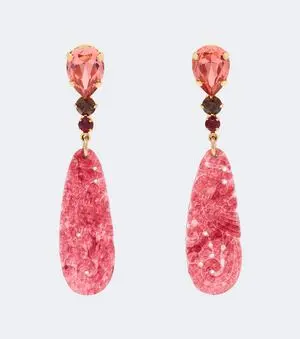 JENNIFER BEHR Corinna Embellished Drop Earrings - Red