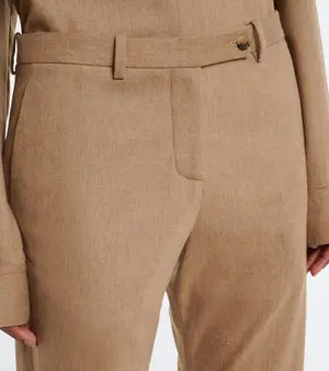 Khaite Hunter Wool And Cashmere Straight Pants