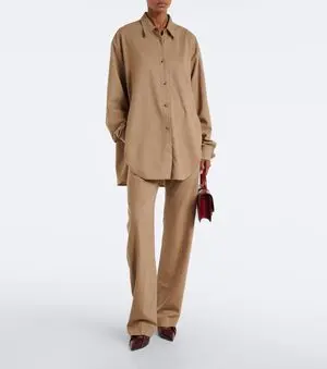 Khaite Hunter Wool And Cashmere Straight Pants