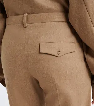 Khaite Hunter Wool And Cashmere Straight Pants