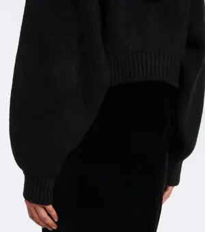 Khaite Cropped Cashmere Sweater - Black