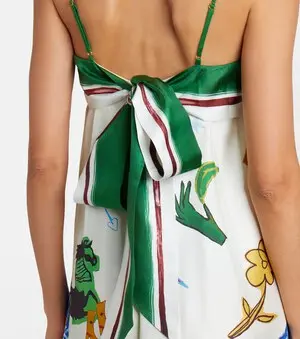 ALEMAIS Alémais X Mlak Tangible Love Printed Silk Midi Dress
