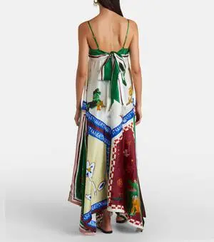 ALEMAIS Alémais X Mlak Tangible Love Printed Silk Midi Dress