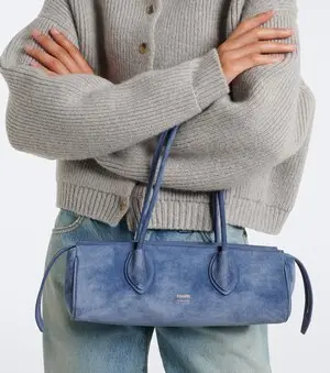 Khaite Donna Medium Suede Shoulder Bag
