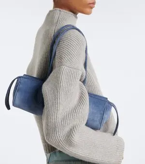 Khaite Donna Medium Suede Shoulder Bag