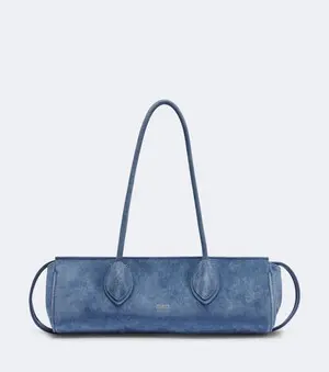 Khaite Donna Medium Suede Shoulder Bag - Blue