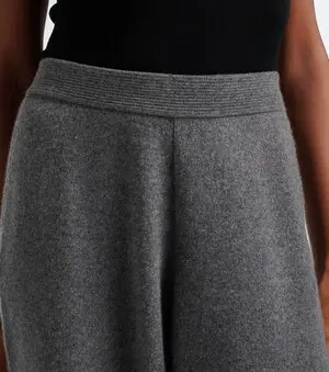 Arch4 Hayden Knitted Cashmere Barrel-leg Pants - Grey