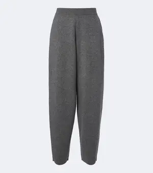 Arch4 Hayden Knitted Cashmere Barrel-leg Pants - Grey