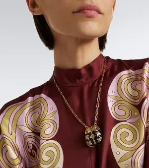 La DoubleJ Lady Scarab Embellished Necklace