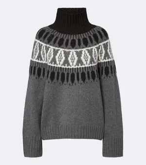 Arch4 Whistler Fair Isle Cashmere Sweater - Grey