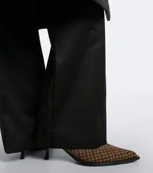 GANNI Anna Checked Ankle Boots