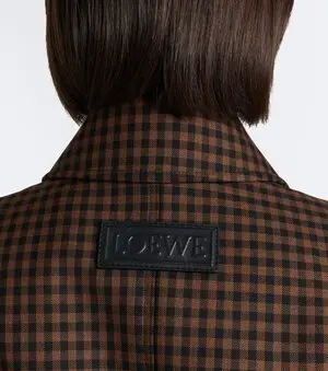 Loewe Checked Wool Blouson Jacket