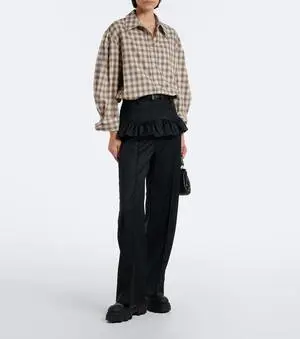 GANNI Ruffled Wide-leg Pants