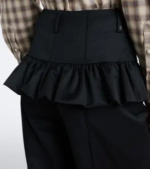 GANNI Ruffled Wide-leg Pants