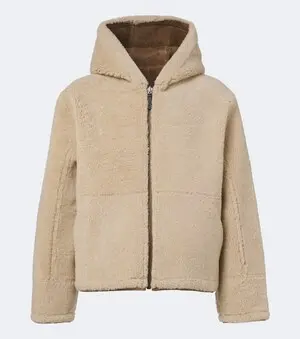 YVES SALOMON Reversible Shearling And Leather Jacket - Beige