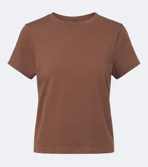 Khaite Emmylou Knitted Cotton T-shirt - Brown