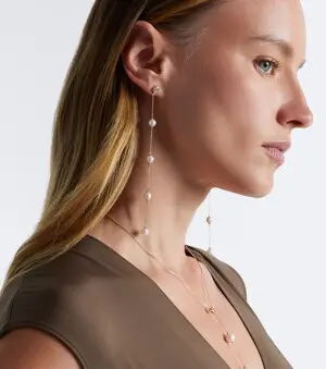 Mateo 14kt Earrings With Diamonds And Pearls