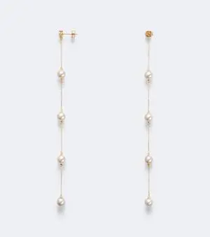 Mateo 14kt Earrings With Diamonds And Pearls