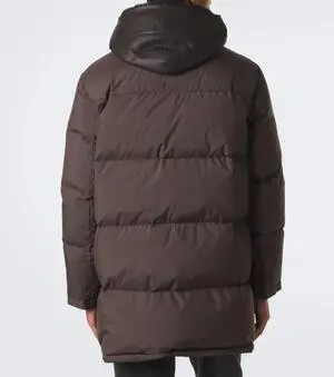YVES SALOMON Shearling-trimmed Down Coat - Brown