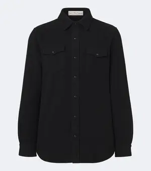 GOD'S TRUE CASHMERE Cashmere Shirt With Spinels - Black