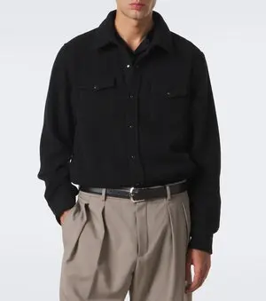 GOD'S TRUE CASHMERE Cashmere Shirt With Spinels - Black