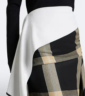 Loewe Asymmetric Checked Midi Skirt