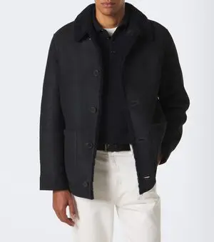 YVES SALOMON Shearling-lined Leather Jacket