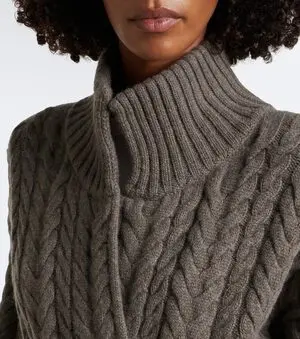 Arch4 Bond Street Cable-knit Cashmere Long Cardigan - Brown