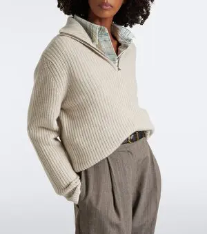 Arch4 Saatchi Cashmere Zip-up Sweater