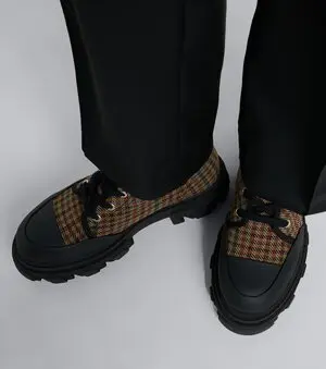 GANNI Checked Combat Boots