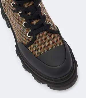 GANNI Checked Combat Boots