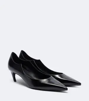 Khaite Valerie Leather Pumps - Black