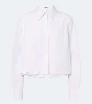 Loewe Cropped Cotton Poplin Shirt