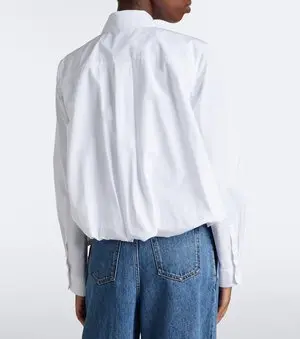Loewe Cropped Cotton Poplin Shirt