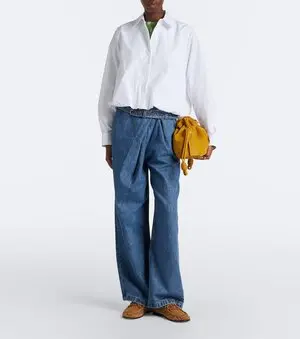 Loewe Cropped Cotton Poplin Shirt