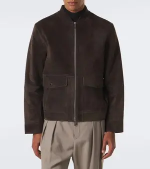 YVES SALOMON Suede Bomber Jacket