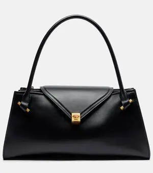 Versace Severine Medium Leather Shoulder Bag - Black