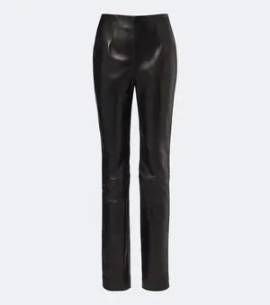 Khaite Ryden Leather Slim Pants